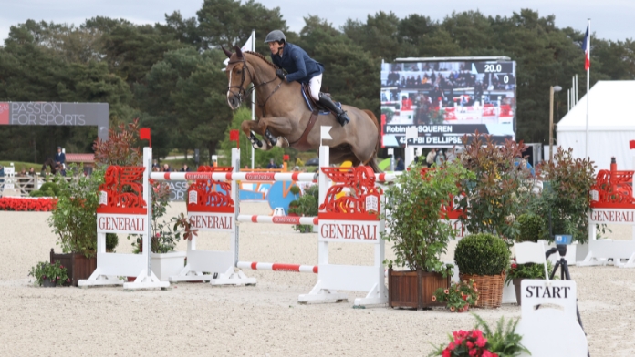Robin Lesqueren et Fbi d'Ellipse 3e du CSI 4* à Arezzo (ITA ...